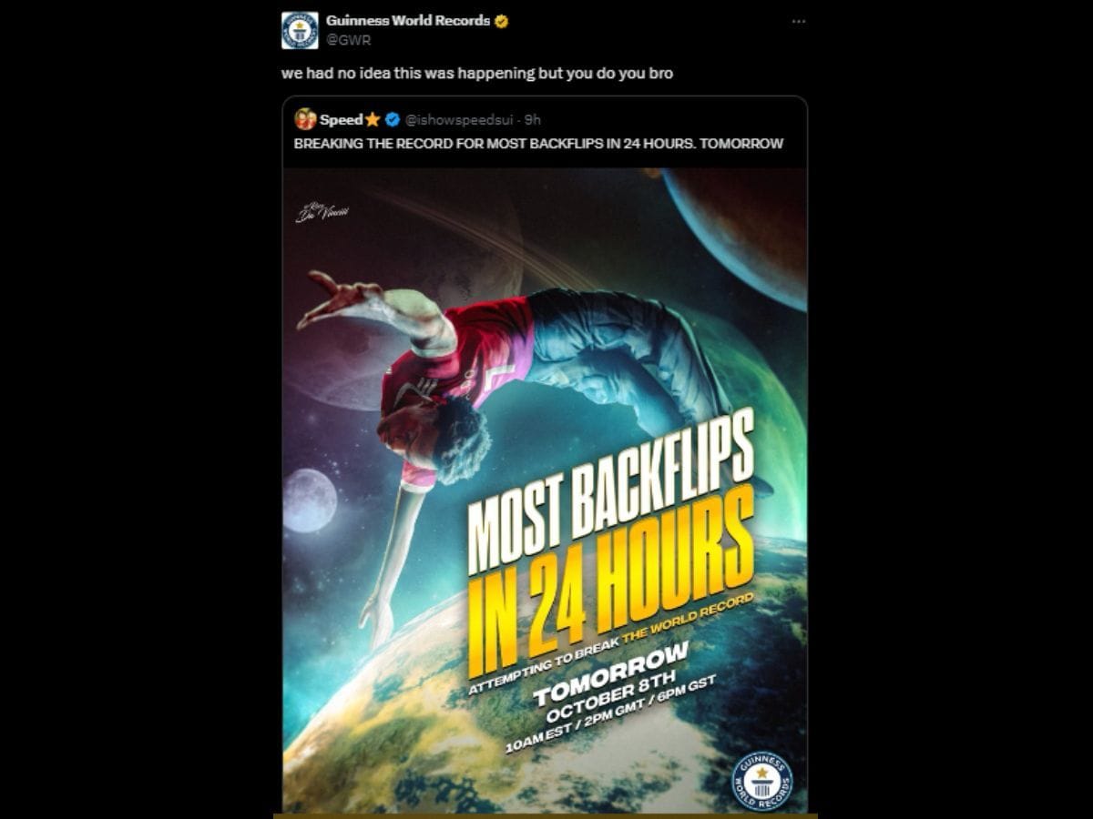 “You do you bro” - Guinness World Records reacts to IShowSpeed ...