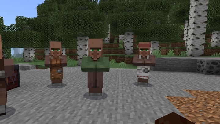 Reasons why a Minecraft villager is not taking a job