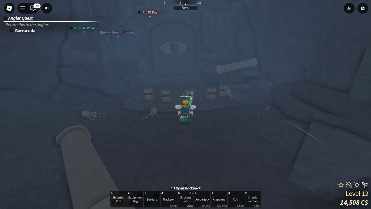 Roblox Fisch Desolate Deep Area guide: Location, rods, and more