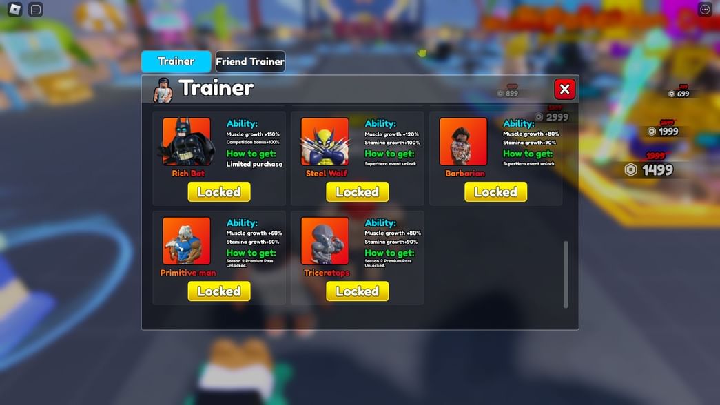 Gym Star Simulator: All Trainers and how to get them
