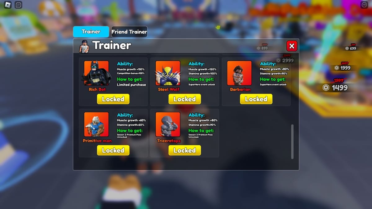 Gym Star Simulator: All Trainers and how to get them