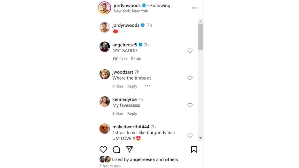 "NYC Baddie": Angel Reese, Anthony Edwards' girlfriend & more gush over Jordyn Woods' Yankees ...