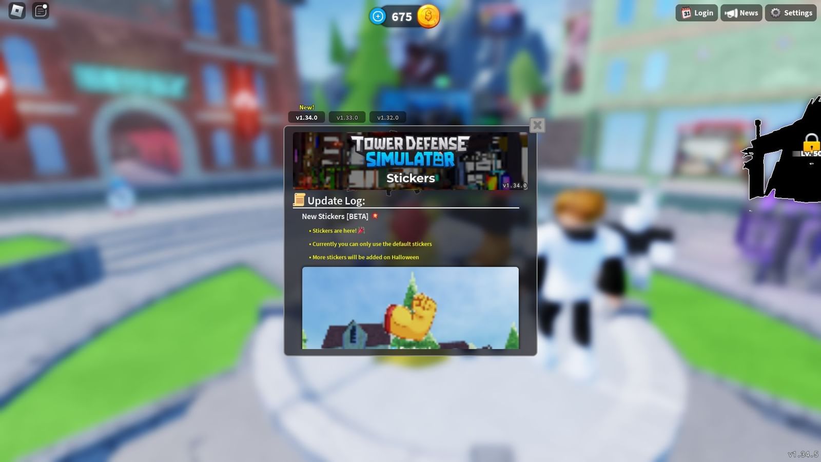 Tower Defense Simulator v1.34.0: Slasher returns, Stickers, and more