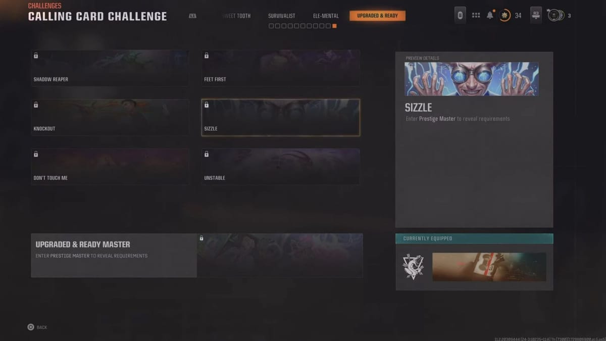 All prestige Calling Cards in Black Ops 6 Zombies