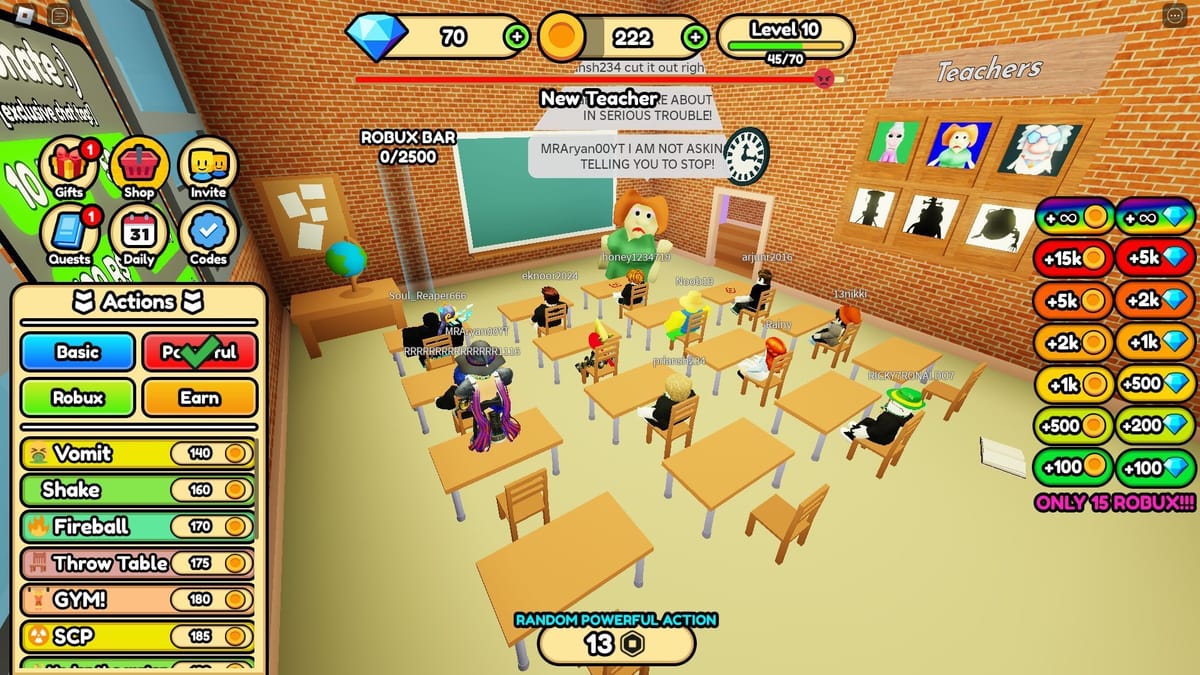 Prank the Teacher codes