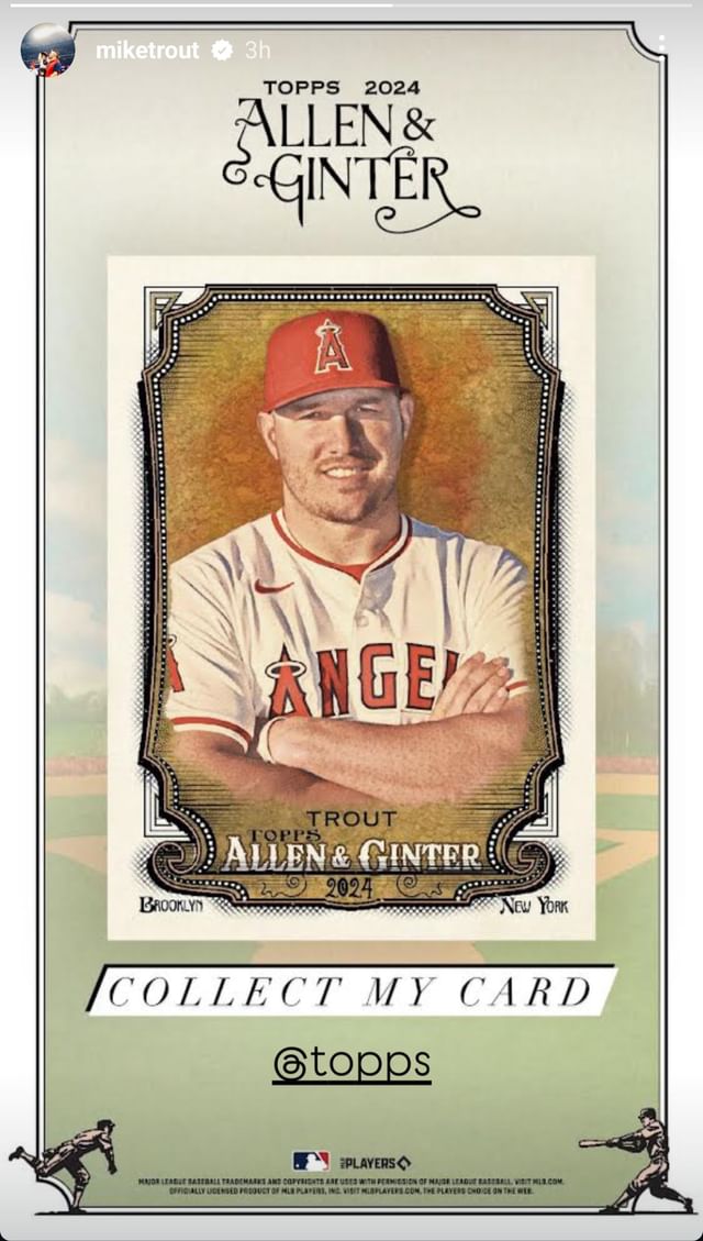 Mike Trout promotes his baseball card; meanwhile, Bobby Witt Jr. uses ...