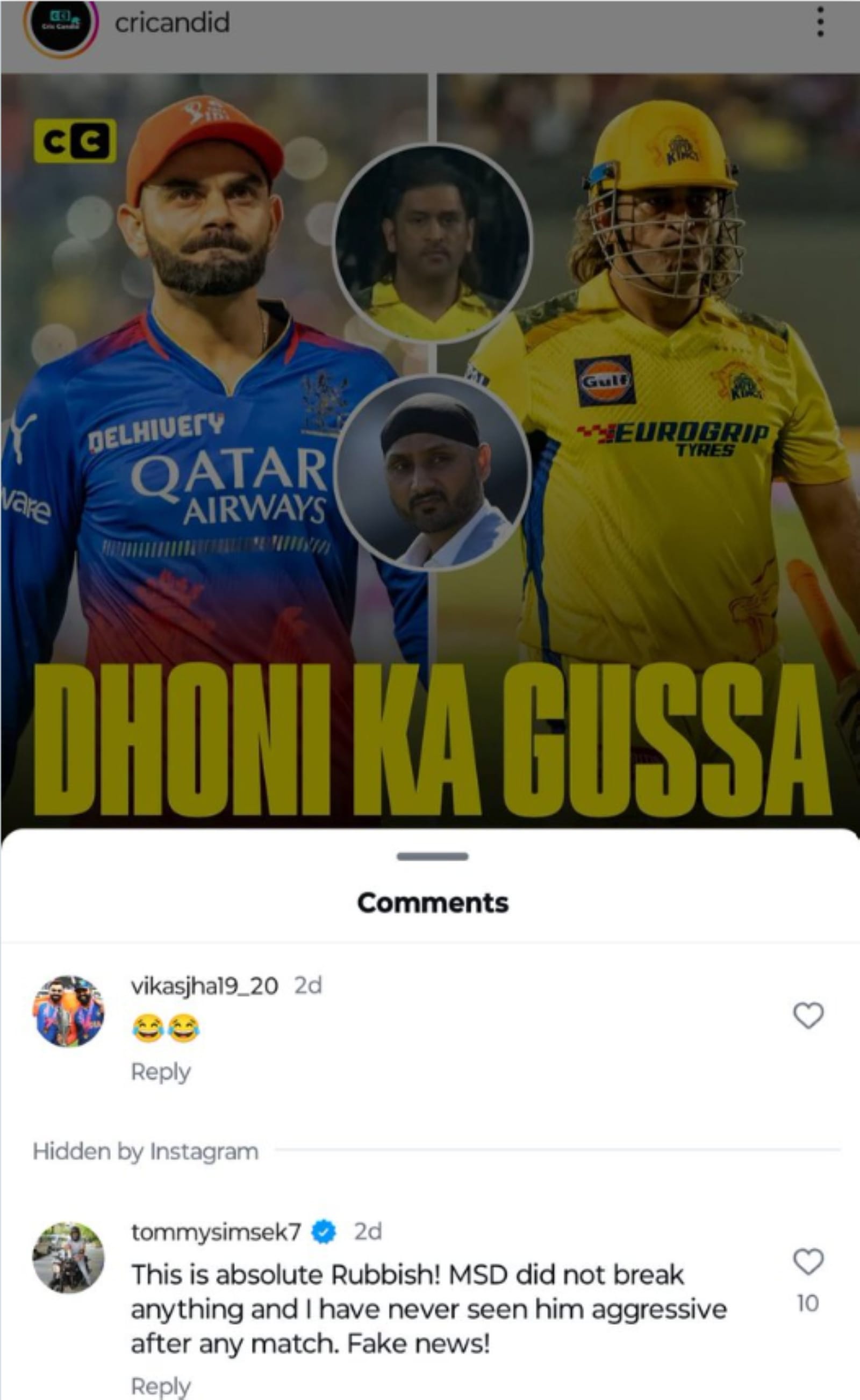 "This is absolute rubbish!" - CSK physio Tommy Simsek dismisses reports ...