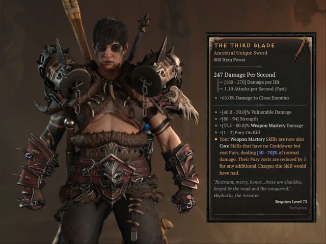 Diablo 4: How to get The Third Blade and its unique effects