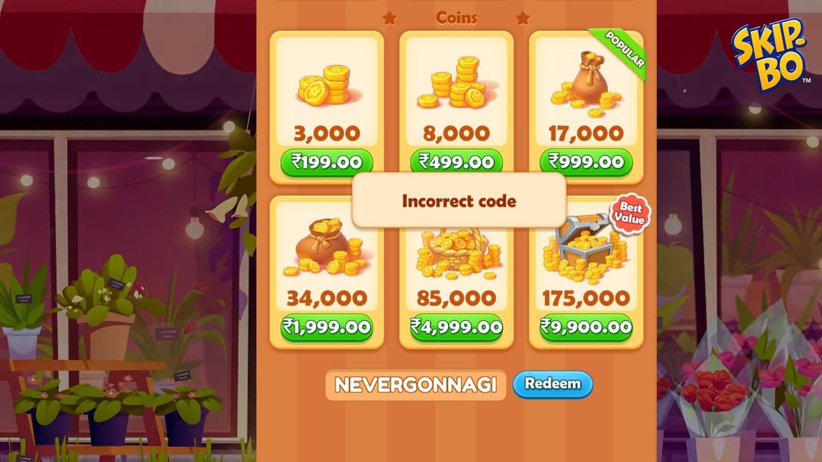 Skip Bo codes: Working and tested (March 2025)