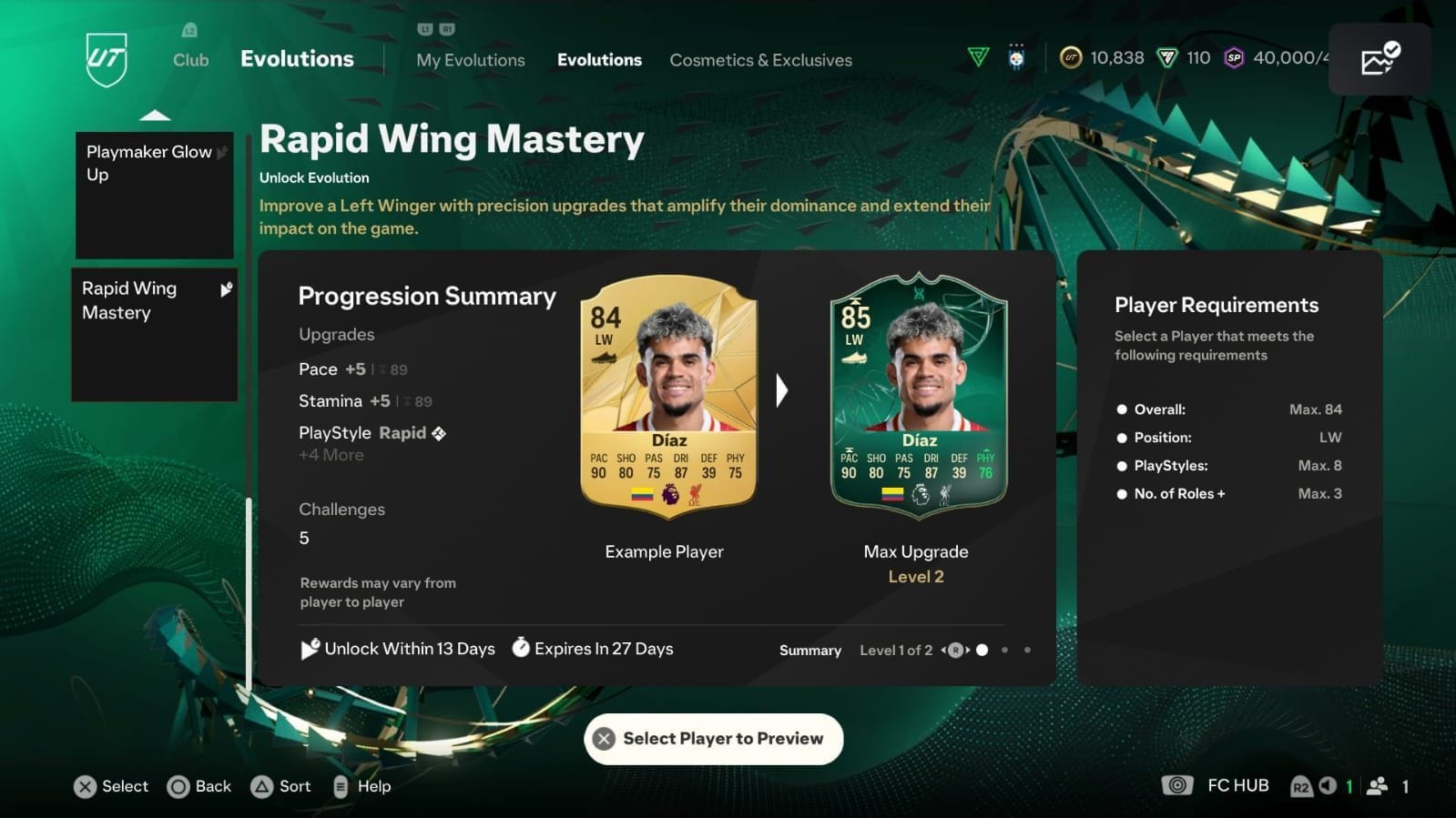 EA FC 25 Rapid Wing Mastery Evolution guide: Best players to use, all upgrades, requirements ...