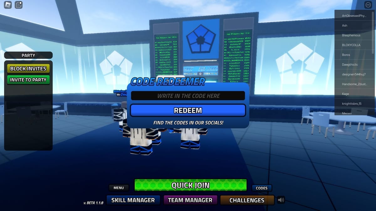 Roblox Vision codes