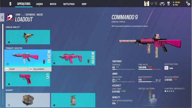 Best Mozzie loadout in Rainbow Six Siege