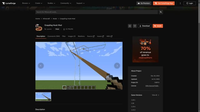 How grappling hook can improve exploration in Minecraft