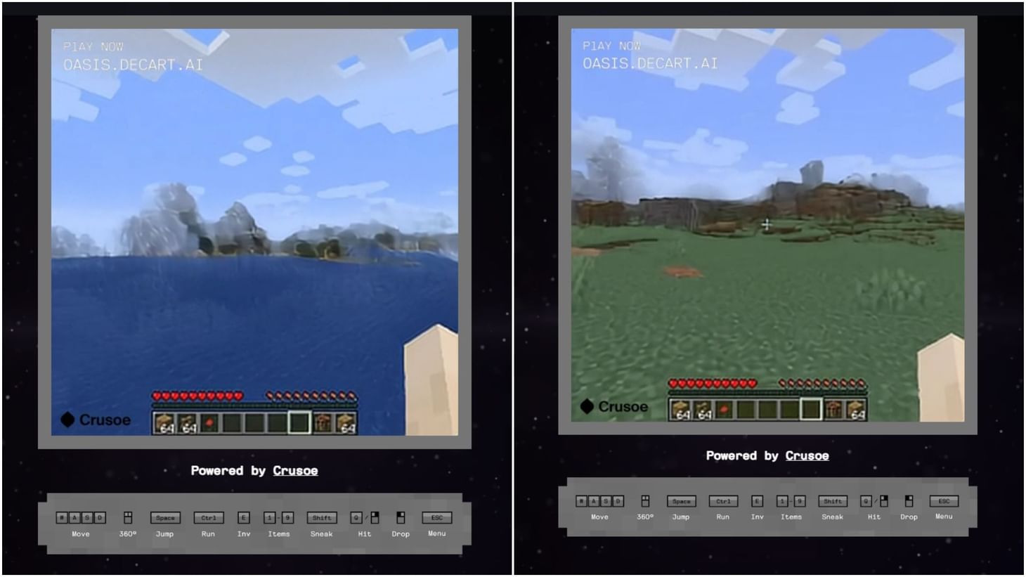 New Oasis AI Minecraft feels like a horrifying yet intriguing fever dream