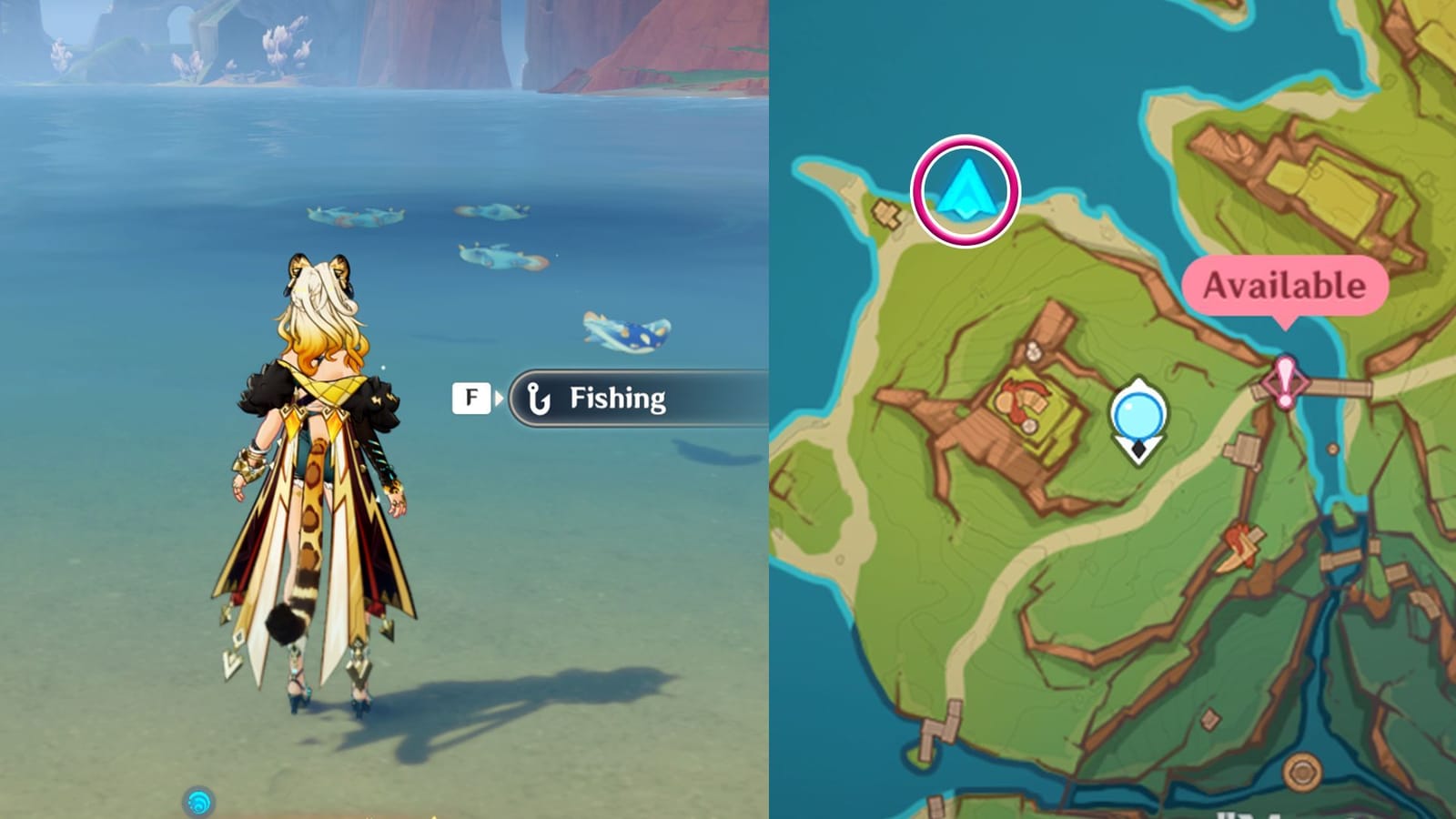 All Genshin Impact Natlan Fishing Spot locations