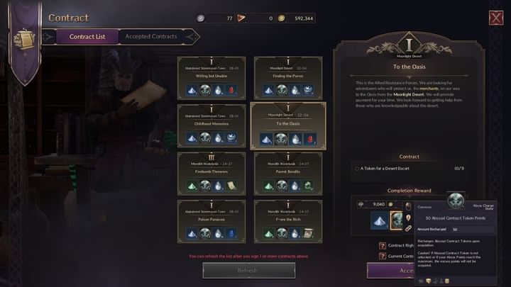 Throne and Liberty Abyssal Contract Tokens, explained