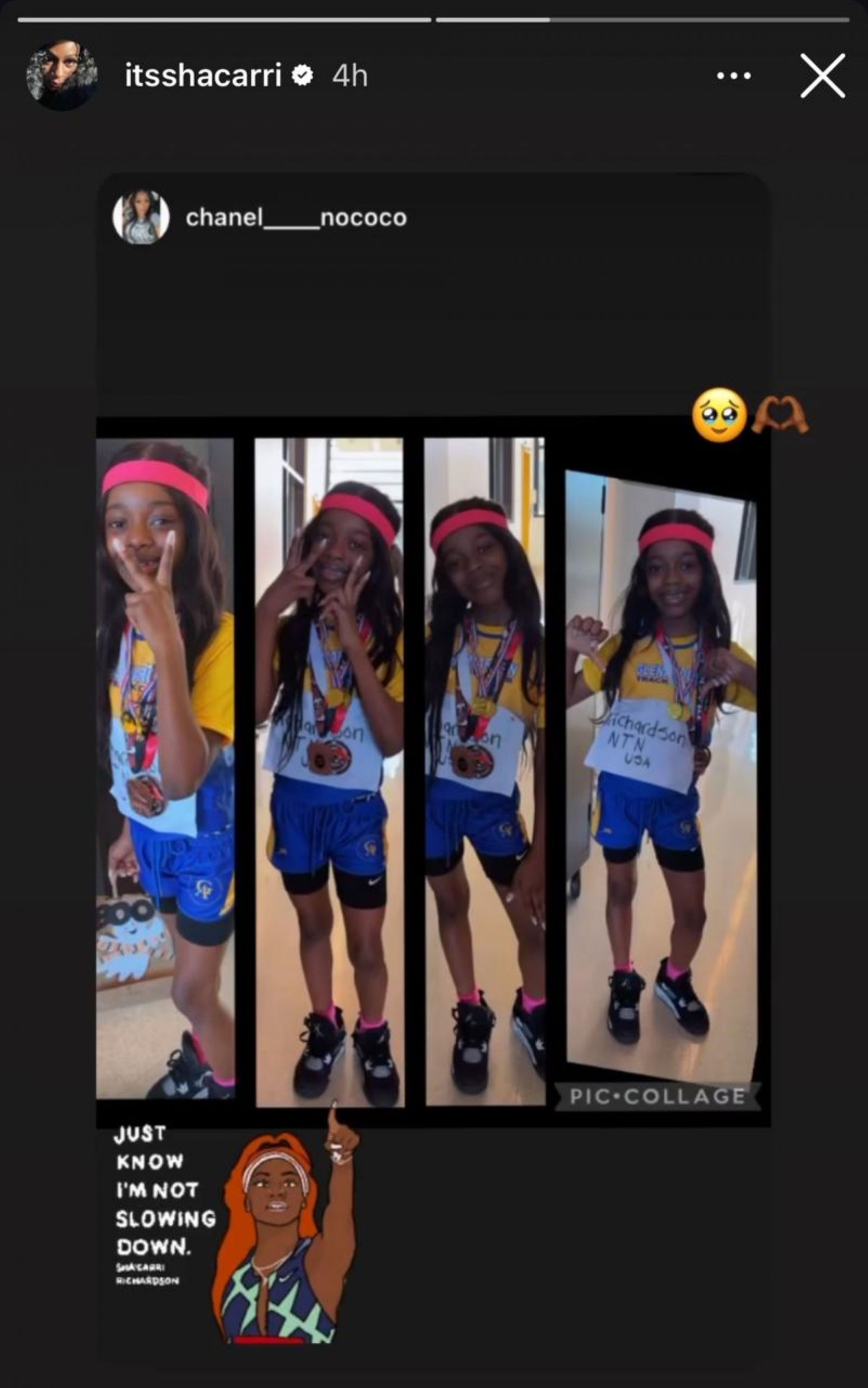 Sha'Carri Richardson reacts to young fan emulating her famous headband ...