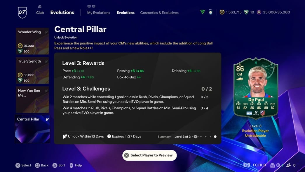 EA FC 25 Central Pillar Evolution guide: Best players to use, all ...