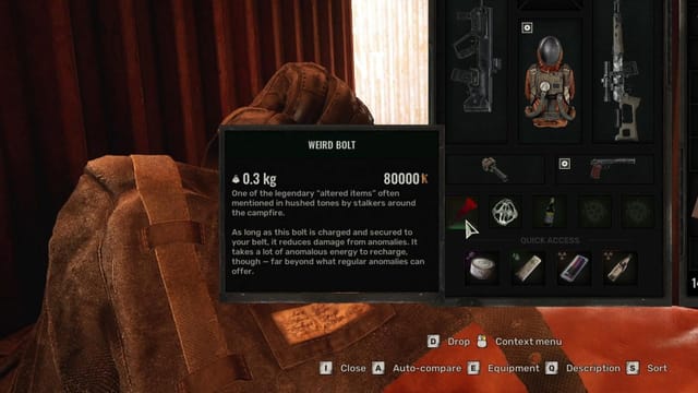 How to find the Weird Bolt artifact in Stalker 2