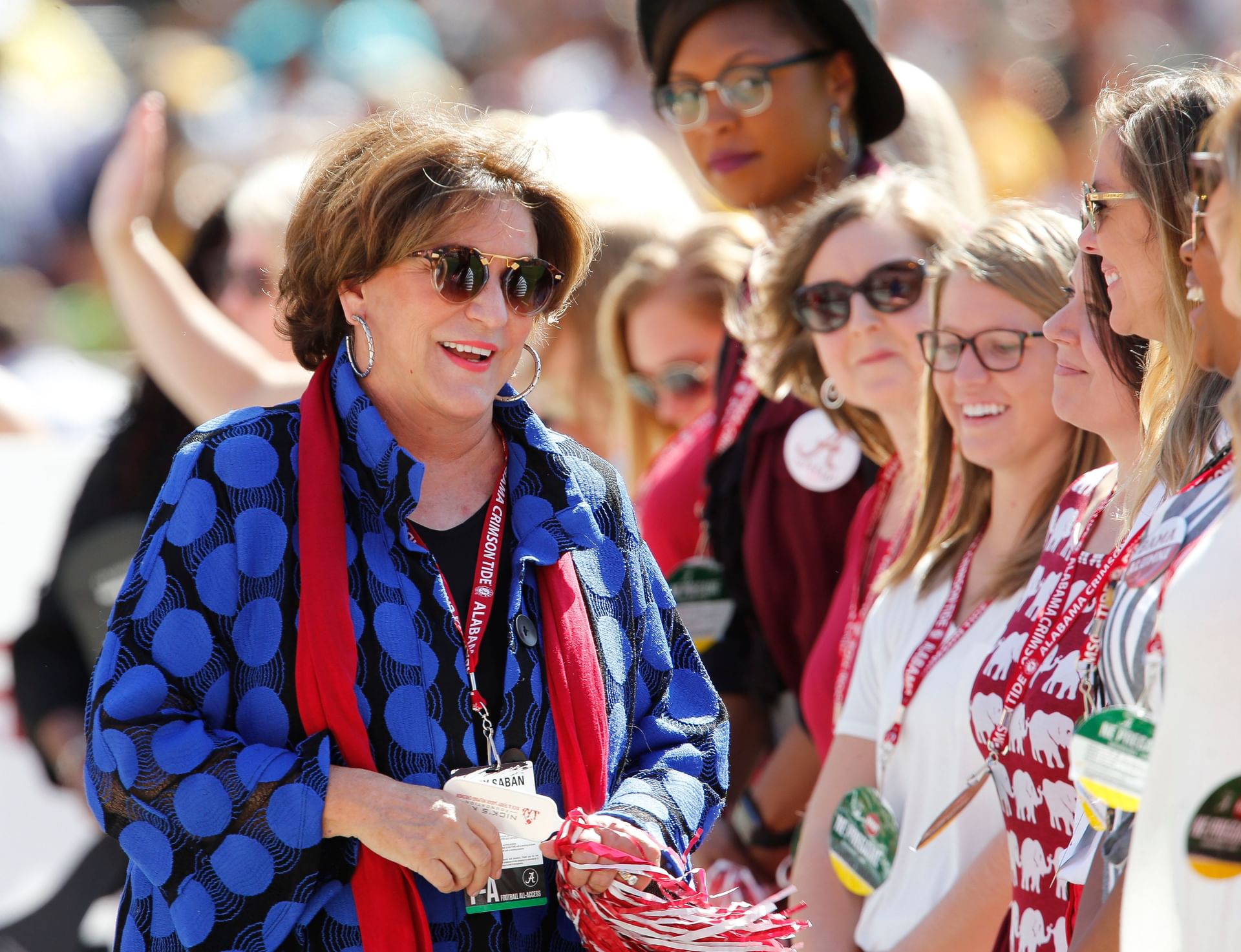 Watch: Nick Saban's wife Mrs. Terry videotapes Pat McAfee as he stirs ...