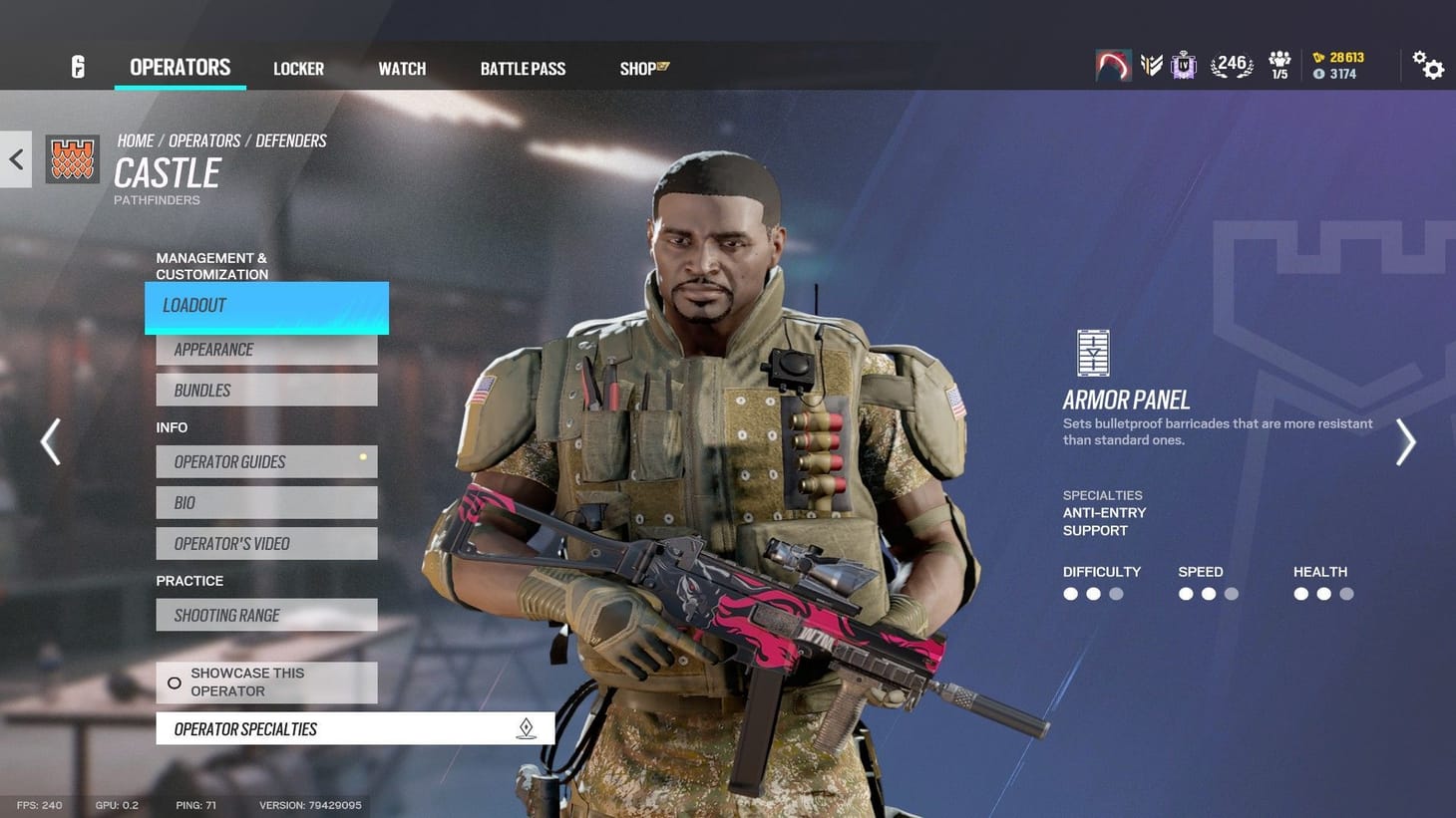 Best Castle loadout in Rainbow Six Siege