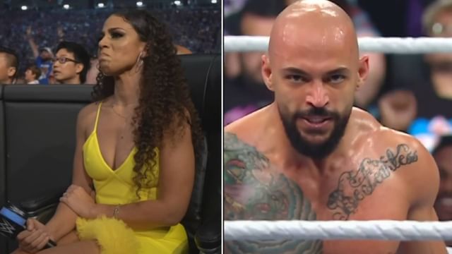 Samantha Irvin reacts after fan says Ricochet can't "carry" her