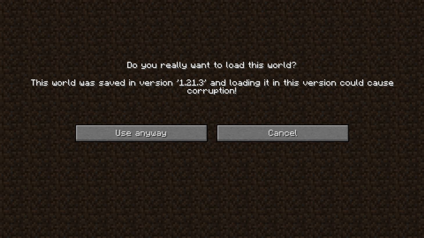 How to safely downgrade worlds in Minecraft