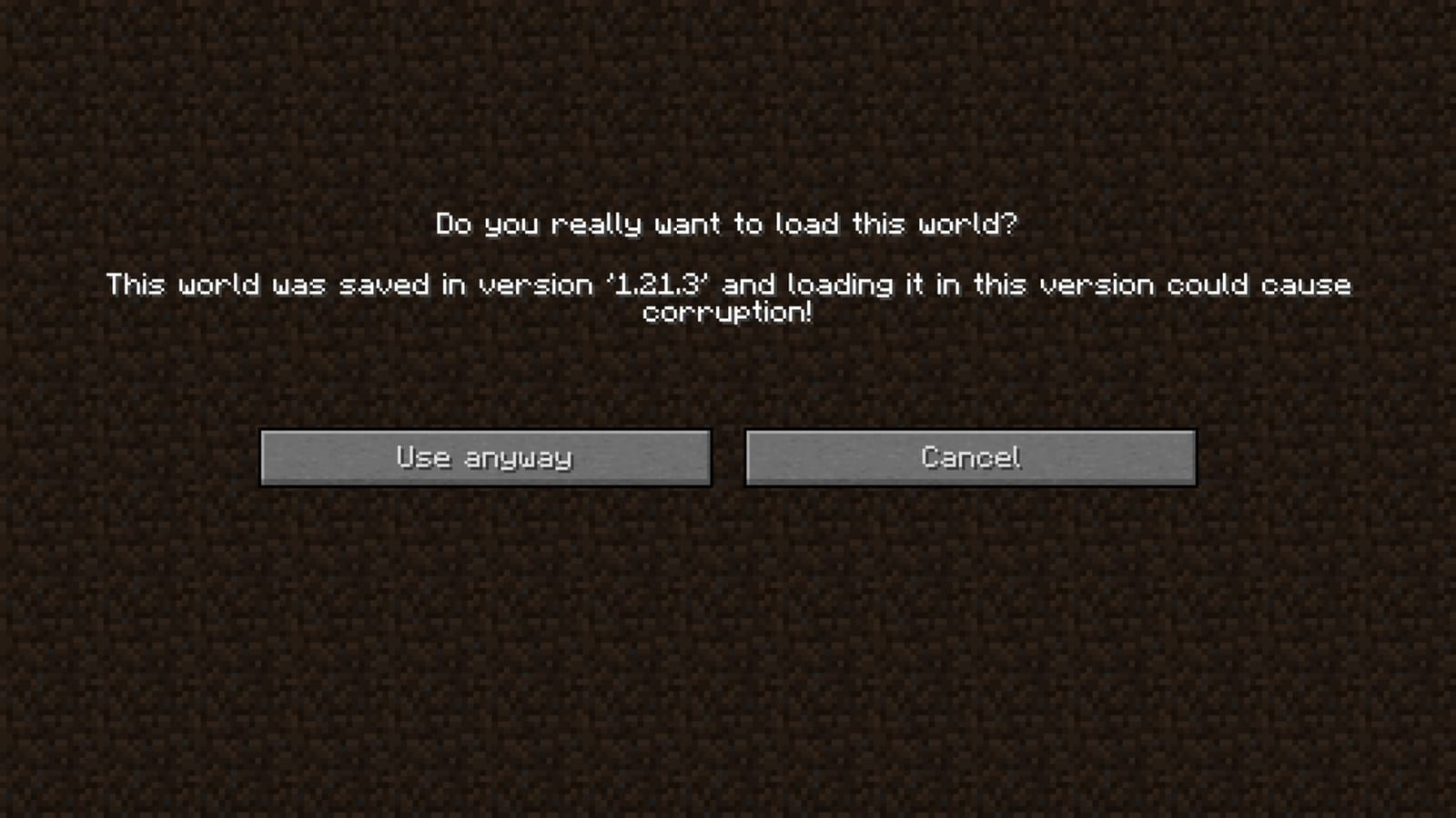 How to safely downgrade worlds in Minecraft