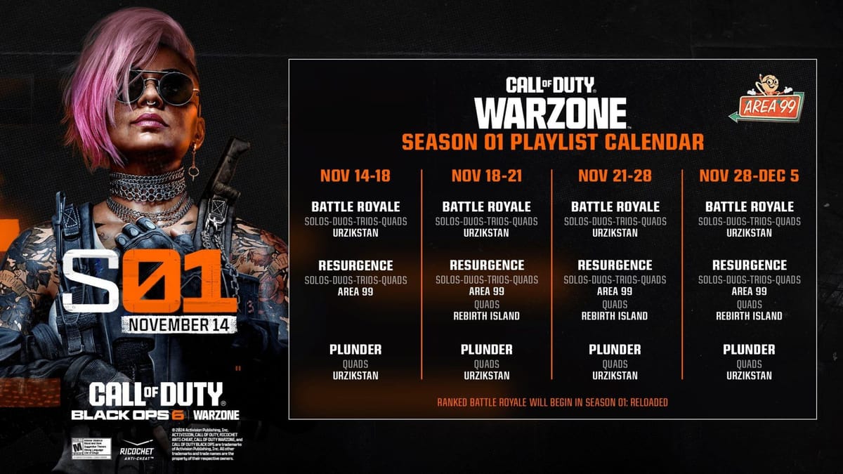 Warzone playlist update (November 14-18, 2024): Everything we know