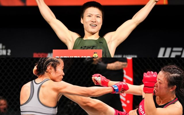 Video: Zhang Weili's instant cage-side reaction to Shi Ming knocking ...