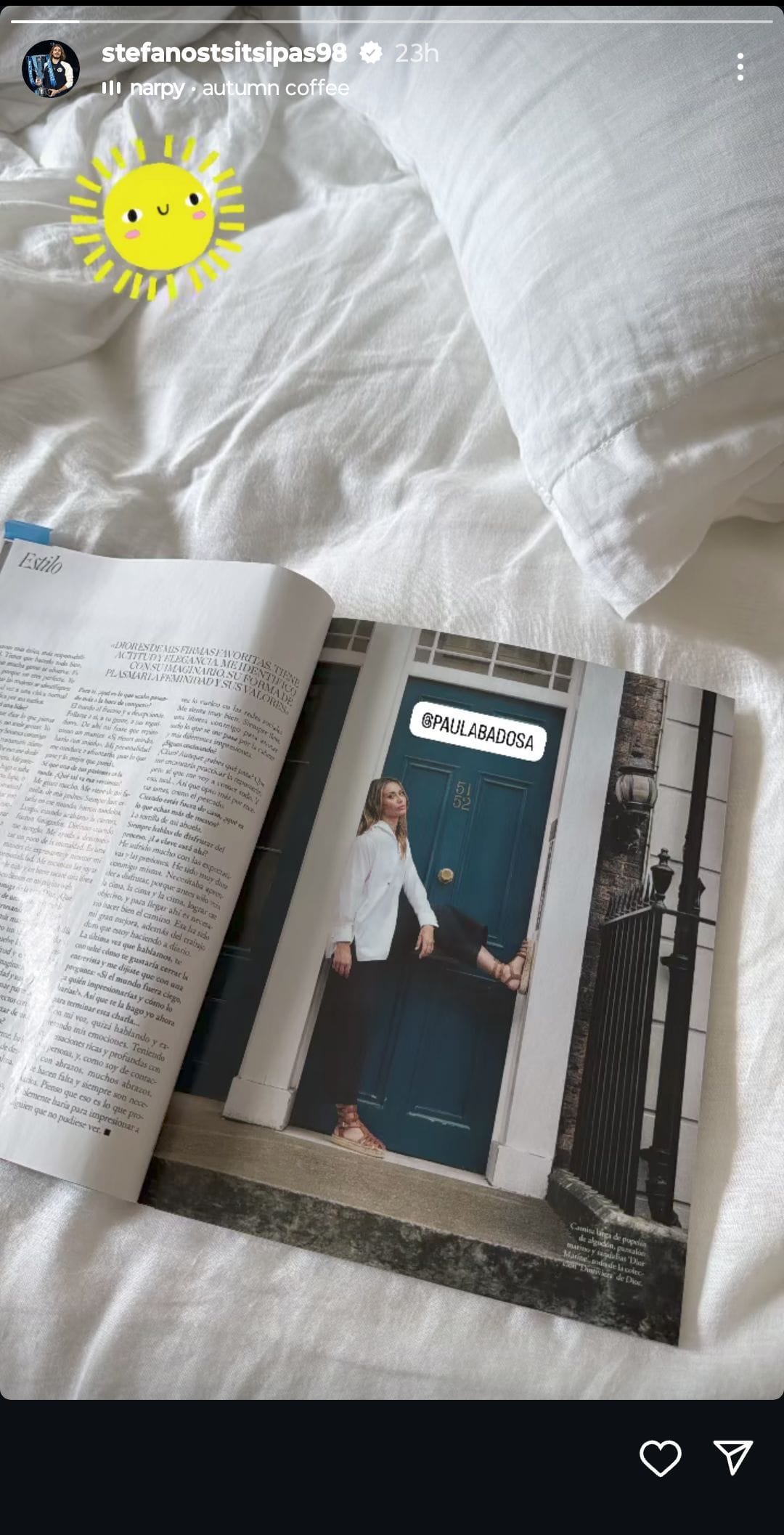 Paula Badosa and Stefanos Tsitsipas show their admiration for each ...