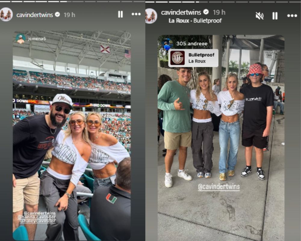 Hanna Cavinder: PIC: Georgia QB Carson Beck’s GF Hanna Cavinder twins ...