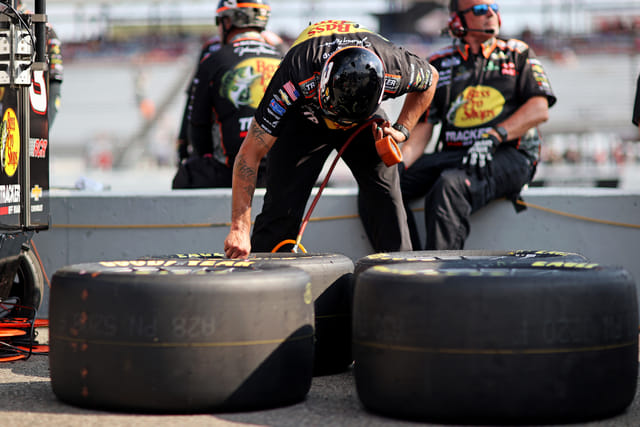 Why do NASCAR drivers race on flat tires on short tracks? Joe Gibbs ...