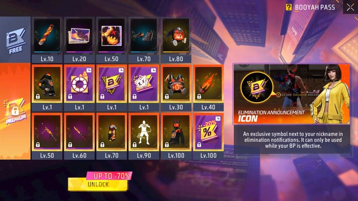 Free Fire Booyah Pass November 2024 (Season 23): Price and main rewards