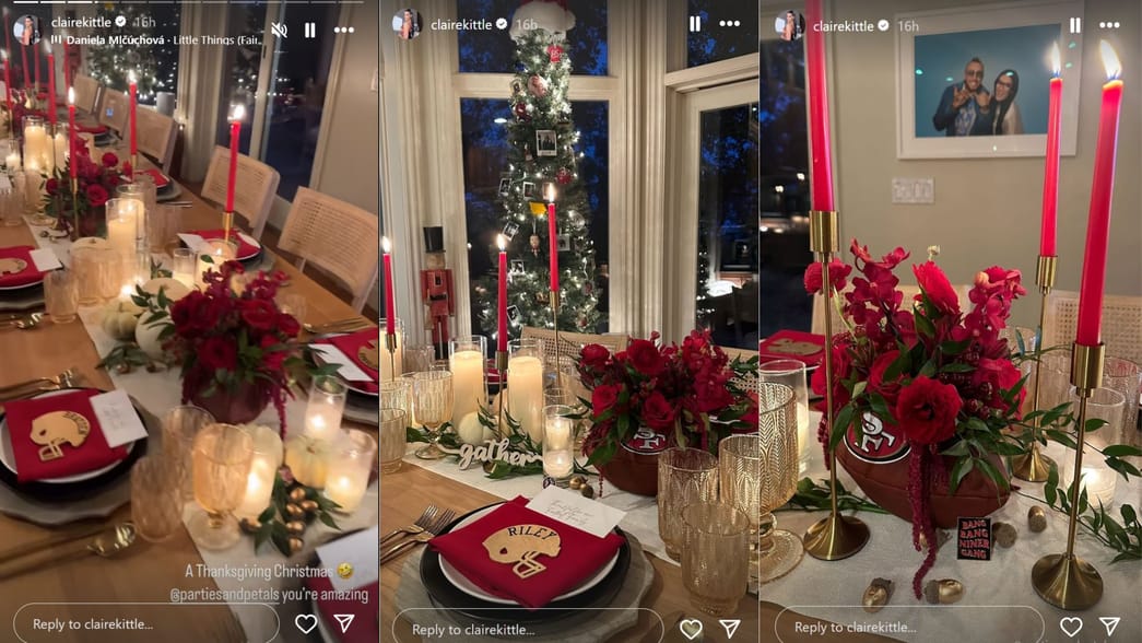 IN PHOTOS: George Kittle's wife Claire hosts elaborate 'Christmas ...