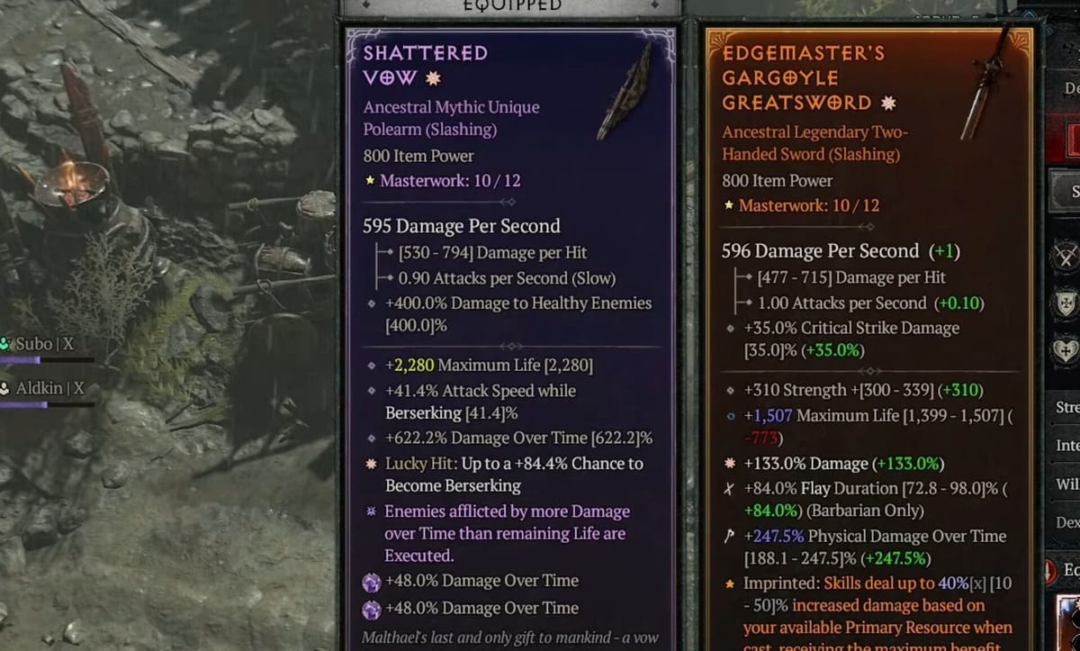 How to get Shattered Vow in Diablo 4, and its Unique Effects