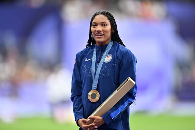 In Pictures: Tara Davis-Woodhall and husband Hunter Woodhall honored at ...