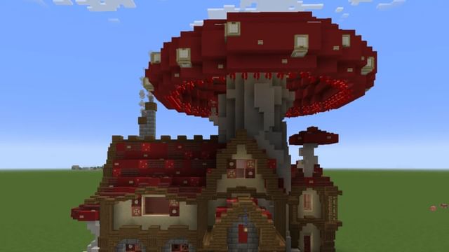 Minecraft player builds amazing mushroom-themed house