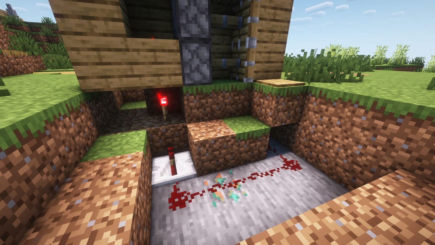 Minecraft: How to make automatic door