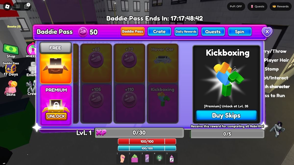 How to get Kickboxing in Baddies