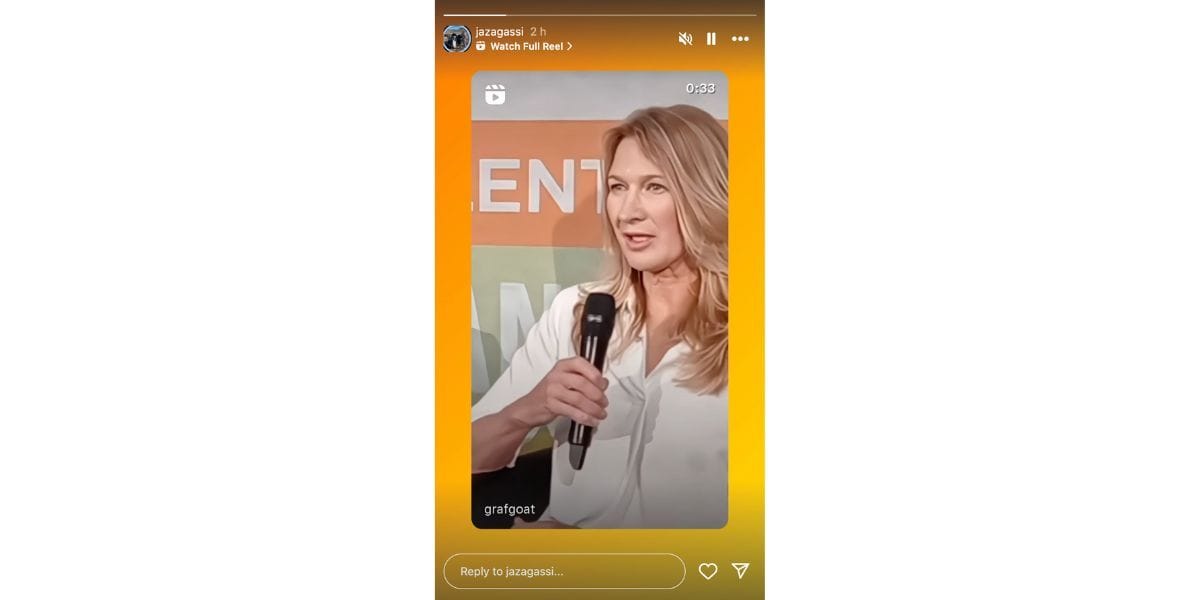 Andre Agassi and Steffi Graf's daughter Jaz shows support for her ...