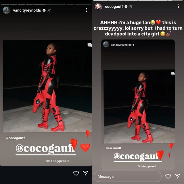 Coco Gauff & brother dress up as iconic Deadpool & Wolverine duo for ...