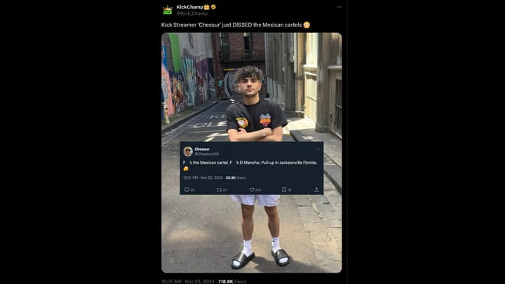 Kick streamer Cheesur reportedly goes missing after making X post ...