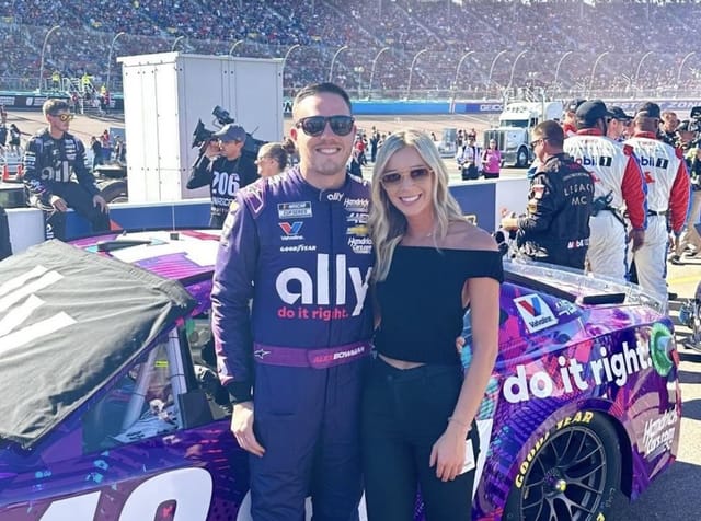 Alex Bowman’s girlfriend Chloe Henderson turns heads in chic all-black outfit following NASCAR ...