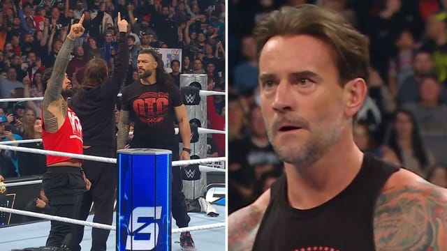 [PHOTO] CM Punk DIDN'T DO The Bloodline pose with Roman Reigns and ...