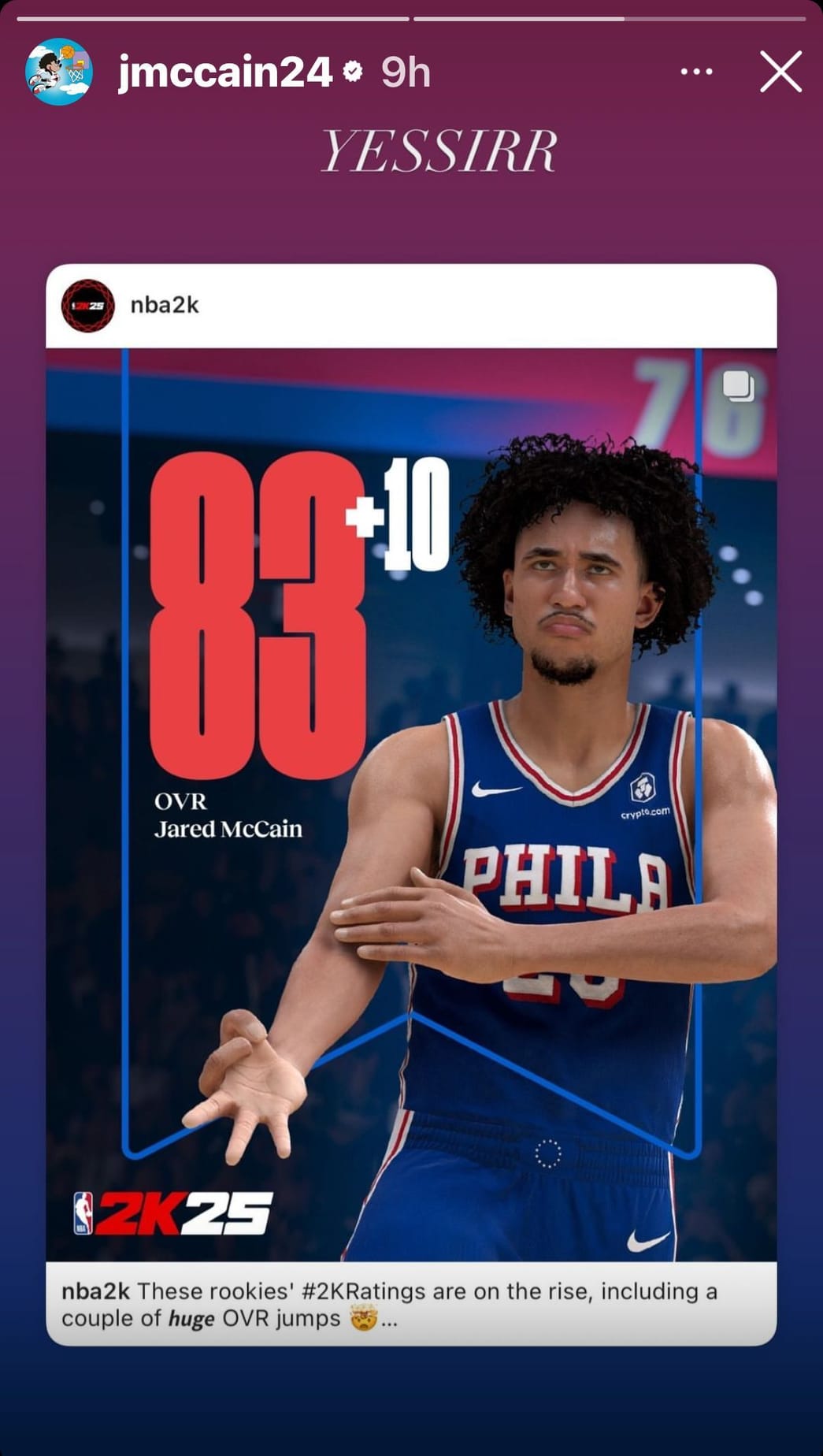 Jared McCain: Sixers rookie and leading scorer Jared McCain drops one ...