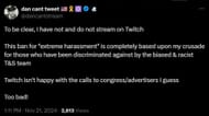 Twitch has indefinitely banned Dan Saltman's channel for "extreme ...
