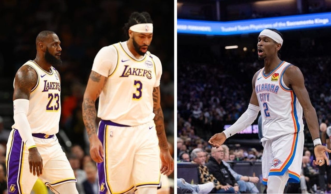 OKC Thunder vs LA Lakers predicted starting lineups and depth chart for ...