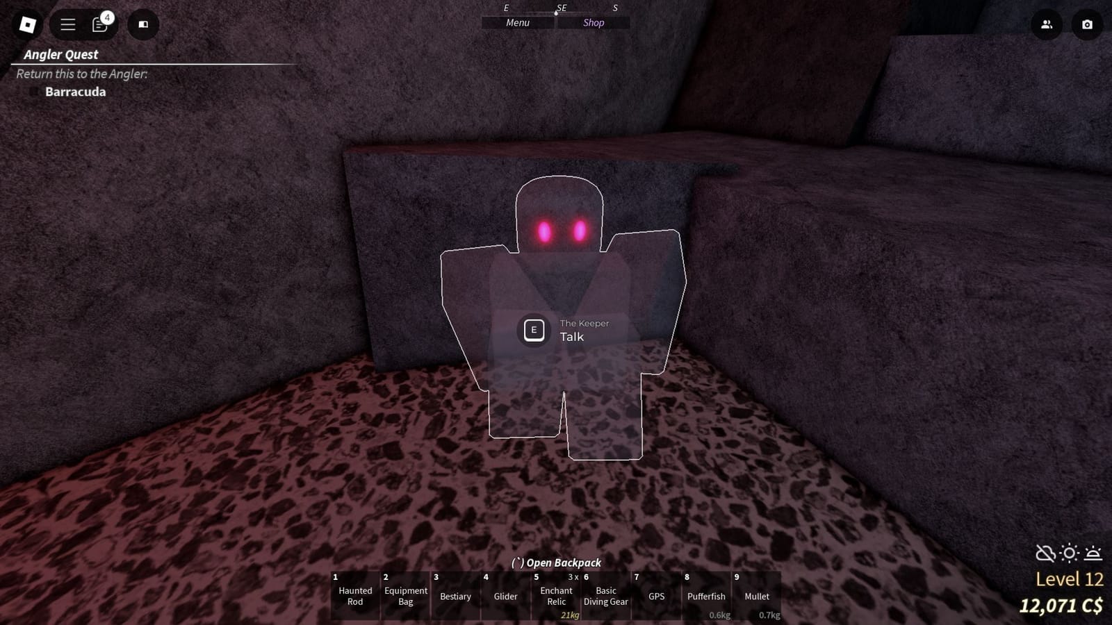 How to reach The Depth in Roblox Fisch