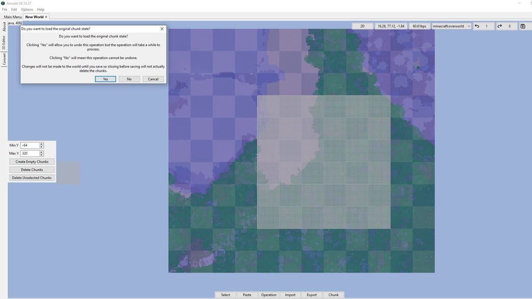 How to reset chunks in Minecraft